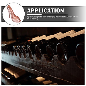 Zerodeko Shoe Wine Rack Holder Wine Rack Holder High Heel Design Rack Wine Bottle Holder Desktop Table Centerpiece Home Decorations for Kitchen Restaurant Bar Hotel Pink