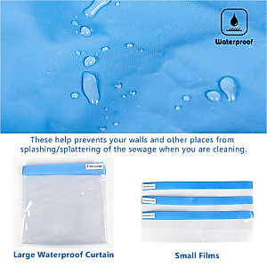 Forestchill Mini Split Air Conditioner Cleaning Cover Bag, Waterproof Dust Washing Clean Protector Bag for Large Sized Wall Mounted AC Units of 24000 to 36000 BTU