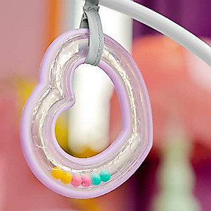 Bright Starts Rosy Rainbow Infant to Toddler Rocker with Vibrations, Baby Seat for Girl or Boy, Newborn +