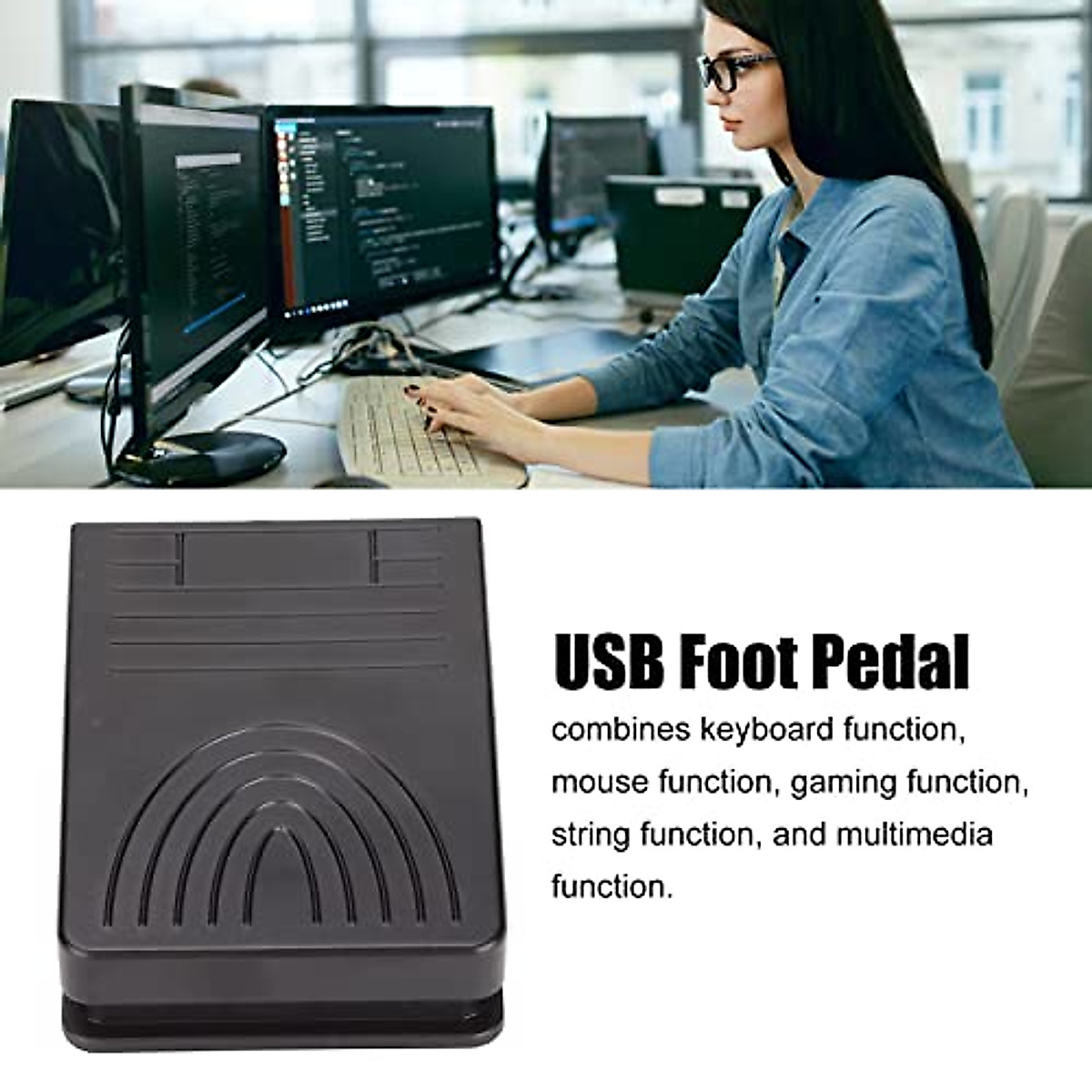 GamingFootPedal, USBFootPedal Mechanical Switch for Game for Mouse for Keyboard