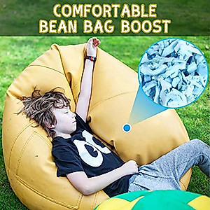 MorTime 10 lb Bean Bag Filler Shredded Memory Foam Fill for Bean Bags Pillows Chairs Crafts, Bean Bag Refill Replacement Fills, 28 L