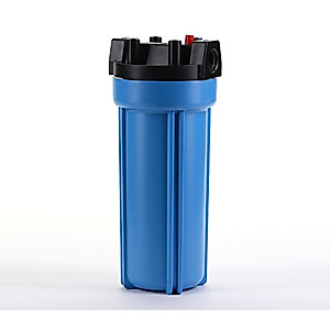 Hydronix HF5-10BLBK34PR Water Filter Housing NSF Listed 10" RO, Whole House, Hydroponics - 3/4" Ports, Blue w/PR