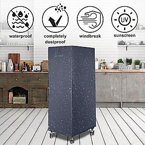 Simingxi Bread Rack Cover with Zipper,20tier Sheet Pan Rack/Bun Pan Rack Cover with Vents, 23"X28"X64" Bakers Rack Cover with Transparent Window, Bread Rack Cover for Waterproof and Dustproof