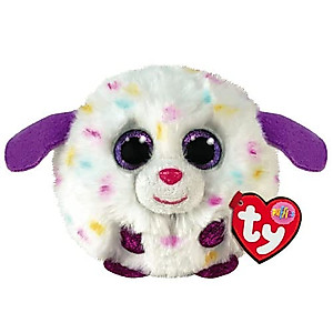 TY UK Ltd 42528 Munchkin The Multicolored Spotted Dog-Ty Puffies-Reg, Multicoloured