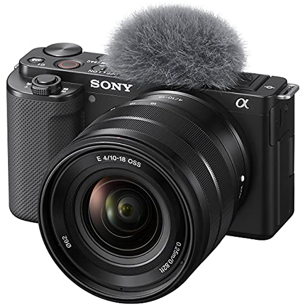 Sony ZV-E10 Mirrorless Alpha APS-C Vlog Camera Body and 10-18mm F4 OSS Wide-Angle Zoom Lens SEL1018 ILCZV-E10/B Black Bundle with Deco Gear Case + Extra Battery + Photo Video Accessories Kit