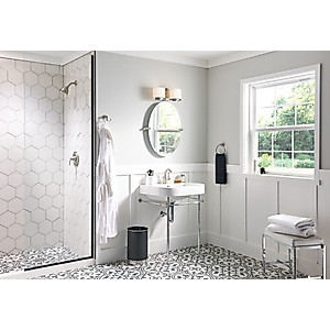 Moen Sarona Spot Resist Brushed Nickel One-Handle Single Hole Rustic Farmhouse Bathroom Sink Faucet with Optional Deckplate, 84144SRN