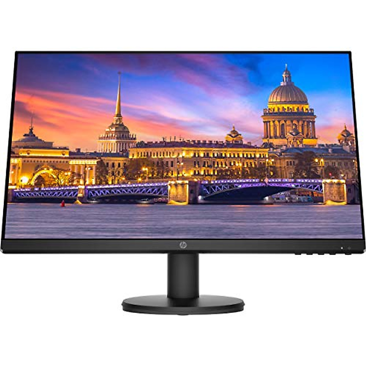 HP P24v G4 24 Inch IPS LED FHD Backlit Monitor 2-Pack Bundle with Fully Adjustable Desk Mount Monitor Stand