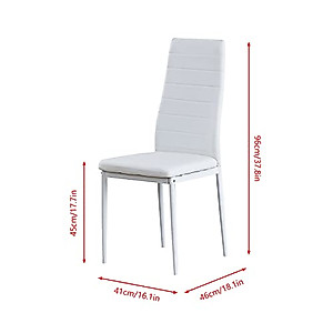 Rainbow Tree Round Dining Table and White Chairs Set 4 for Dining Room, Glass Dining Table with 4 Leather Padded Side Chairs, Comfortable & Space Saving for Home/Office