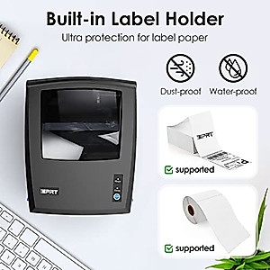 iDPRT Thermal Label Printer Desktop Label Printer for Shipping Packages, 6 IPS Label Maker Work with Windows & MAC, Compatible with USPS, Amazon, Ebay, etc.