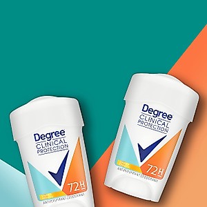 Degree Clinical Protection Antiperspirant Deodorant 72-Hour Sweat & Odor Protection Summer Strength Antiperspirant for Women 1.7 oz