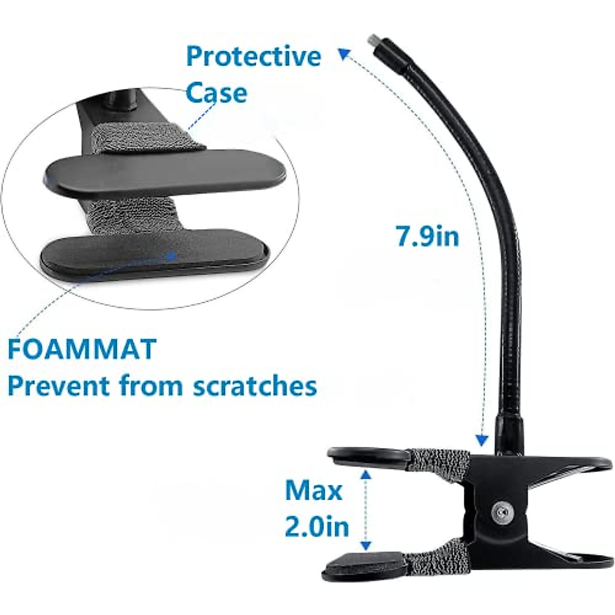 Blink Outdoor Camera Wall Mount, 360 Degree Adjustable Flexible Clip Clamp for Blink XT/XT2/All-New Blink/Blink Mini, for Blink Indoor Security Camera System, Attach Blink Camera Without Any Tools