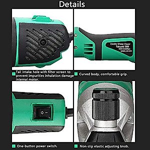 coldwind 350W Electric Sheep Shears, Sheep Clippers with 6 Speed,Electric Goat Shears for Sheep Goat Llama Horse Alpacas Thick Coat and Heavy Duty Animals Hair-Green
