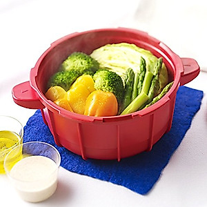 Meyer MPC-2.3IR Microwave Pressure Cooker, 0.6 gal (2.3 L), Polypropylene, Easy Cooking, Time-Saving, Rice Cooking, Italian Red