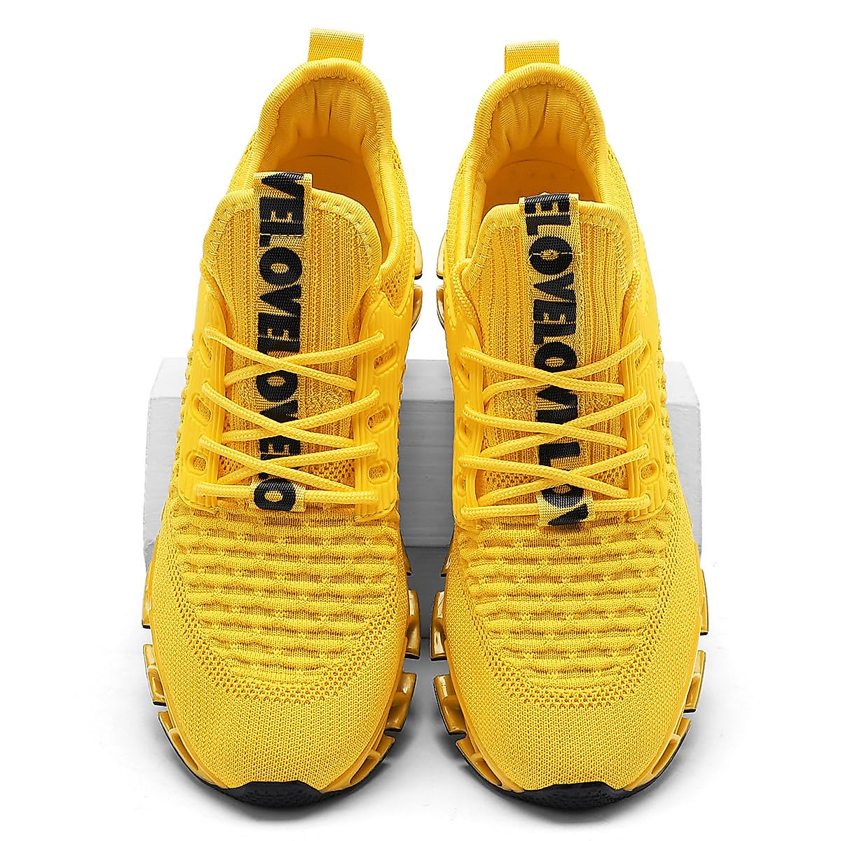 Vooncosir Women's Running Shoes Comfortable Fashion Non Slip Blade Sneakers Work Tennis Walking Sport Athletic Shoes Yellow