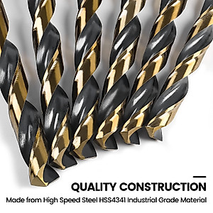 CaRoller Drill Bit Set – 29-Piece High-Speed Steel Drill Bits – Durable Drill Sets with Storage Case for Steel, Wood, Plastic, Sheet Metal