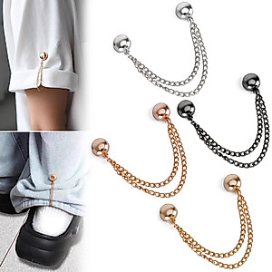 TOOVREN 4PCS Magnetic Clothing Clips, Tshirt Clips, Multifunction Magnetic Clothing Clips, Shirt Clips for Women Clothing, Clothing Clips for Fitting, Magnetic Hem Clip, Clothes Clips for Cardigans, Cuffs, Hijabs