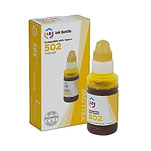 LD Products Compatible Ink Bottle Replacement for Epson 502 T502420-S (Yellow) for use in Epson ET Series, Epson Expression and Epson Workforce