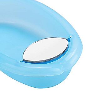 Bird Bathing Box, Blue Pet Parakeet Bird Bath Bird Bath Cage with Mirror Bird Bathtub Bird Cage Accessories for Small Birds Budgies Lovebirds Canary