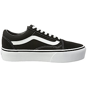Vans Women's Old Skool Platform Trainers, (Black/White Y28), 8.5 UK 42.5 EU