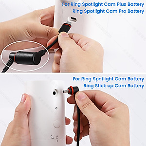 Ring Camera Solar Panels, Solar Panel Charger for Ring Stick Up Cam 2nd & 3rd Gen, Ring Spotlight Cam Battery, 5V 4.5W Output Super Fast Charging (3Pack-Black)