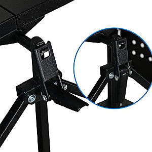 ATAAY Shelves Storage Unit, Sturdy Storage Rack with,for Kitchen Garage, Metal Foldable Heavy-Duty Trolley, No Components/Black 2