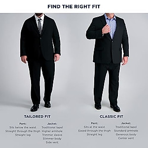 Haggar Men's Smart Wash Performance Classic Fit Big &Tall Suit Separates-Pants, Midnight Jacket-B&T, 54R