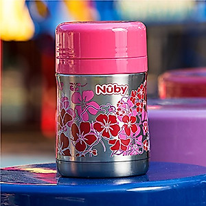 Nuby Stainless Steel Thermos, Pink