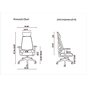 Pago Pinnacle Executive Office Chair Big and Tall. Ergonomic Office Chair High Back, Tall Adjustable Office Chair, Tall Office Desk Chair with Weight Balance Mechanism Adjustable Arms and Headrest