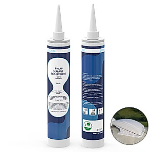 Eazy2hD 2 Pack RV Self Leveling Lap Sealant for RV Roofs,RV Roof Sealant,Camper Caulking, Camper Sealer for Rubber Roof EPDM,White