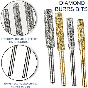 Chainsaw Sharpening Attachment Kit - 8Pcs Chain Saw Blade Teeth Sharpener Set with Angle Guide and Diamond Burr Grinding Stone Files, Drill Power Tool Accessories for Gardening Lawn Mower Chainsaw
