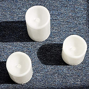 salipt Flameless Candles, LED Flickering Candles Set of 6 (H 6" xD 3") Battery Operated Candles,Waterproof Flameless Candles, Resin Plastic, Indoor Outdoor Use,White