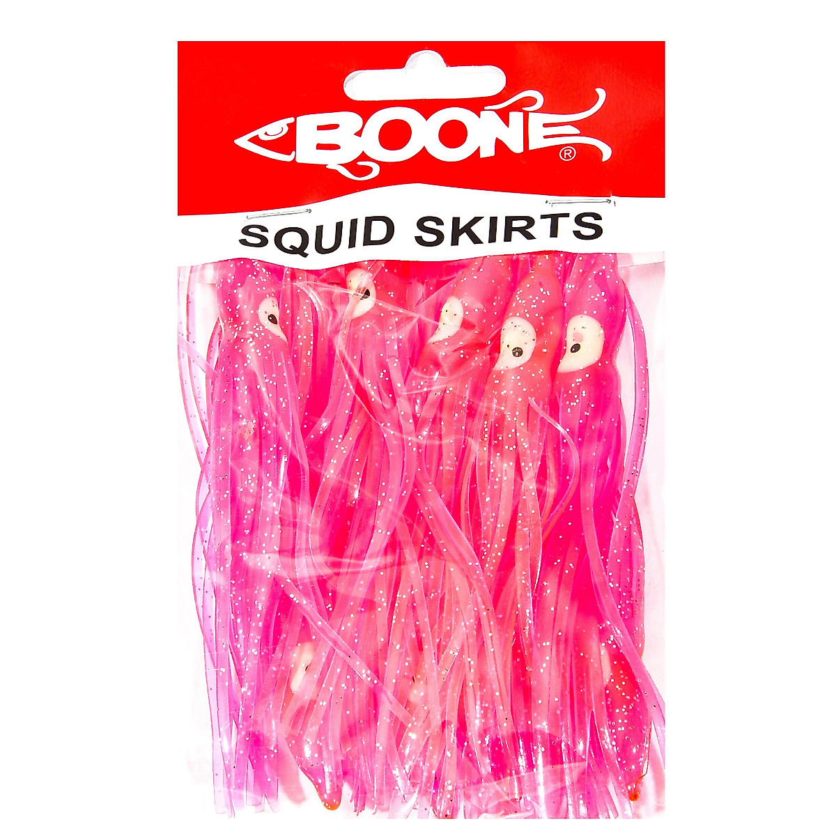 Boone Big Game Trolling Skirt (Pack of 10), Hot Pink, 4 1/4-Inch