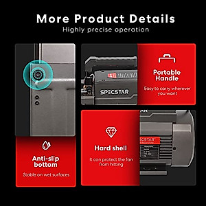 SPECSTAR 110V 9.6 CFM 1 HP Dual-Stage Rotary Vane HVAC Air Vacuum Pump for R12 R22 R134a R410a Systems with Oil Bottle