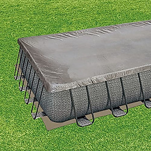 Summer Waves P42412521 Elite 24 Foot x 12 Foot x 52 Inch Outdoor Frame Above Ground Swimming Pool Set w/Filter Pump, Cover, Ladder, & Ground Cloth