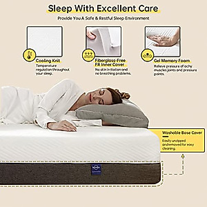 BSHOMGI King Mattress 10 Inch Gel Memory Foam Mattresses for Cool Sleep Pressure Relief, Gel Multi Layered King Size Memory Foam Bed Mattress in a Box (King)
