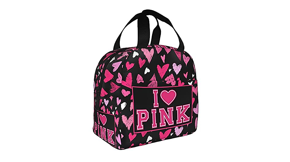 Giwawa Insulated Pink Heart Lunch Bag - Stylish & Practical