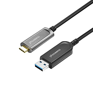 USB A to C Fiber Optical Extension Cable USB 3.1 Gen2 10Gbps 15M 50FT Compatible with Microsoft Azure Logitech Camera Aver &Vaddio & Barco ClickShare Touch Screen Kinect Oculus VR Intel RealSense