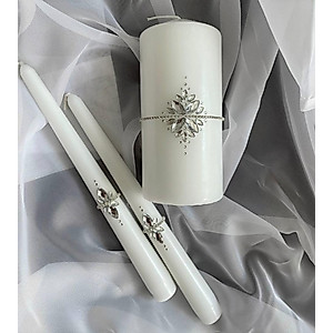 Magik Life Unity Candle Set for Wedding - Wedding Unity Set for Reception and Ceremony - Candle Sets - 6 Inch Pillar and 2 * 10 Inch Tapers
