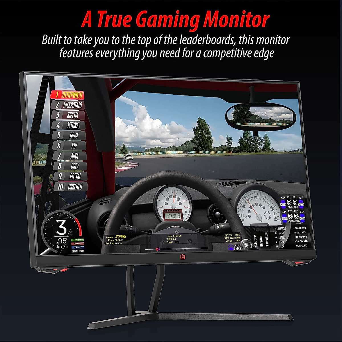 Deco Gear 25" Gaming Monitor, Fast IPS 1ms (GTG) Panel with 144Hz Refresh Rate, 1920x1080 Full HD Resolution