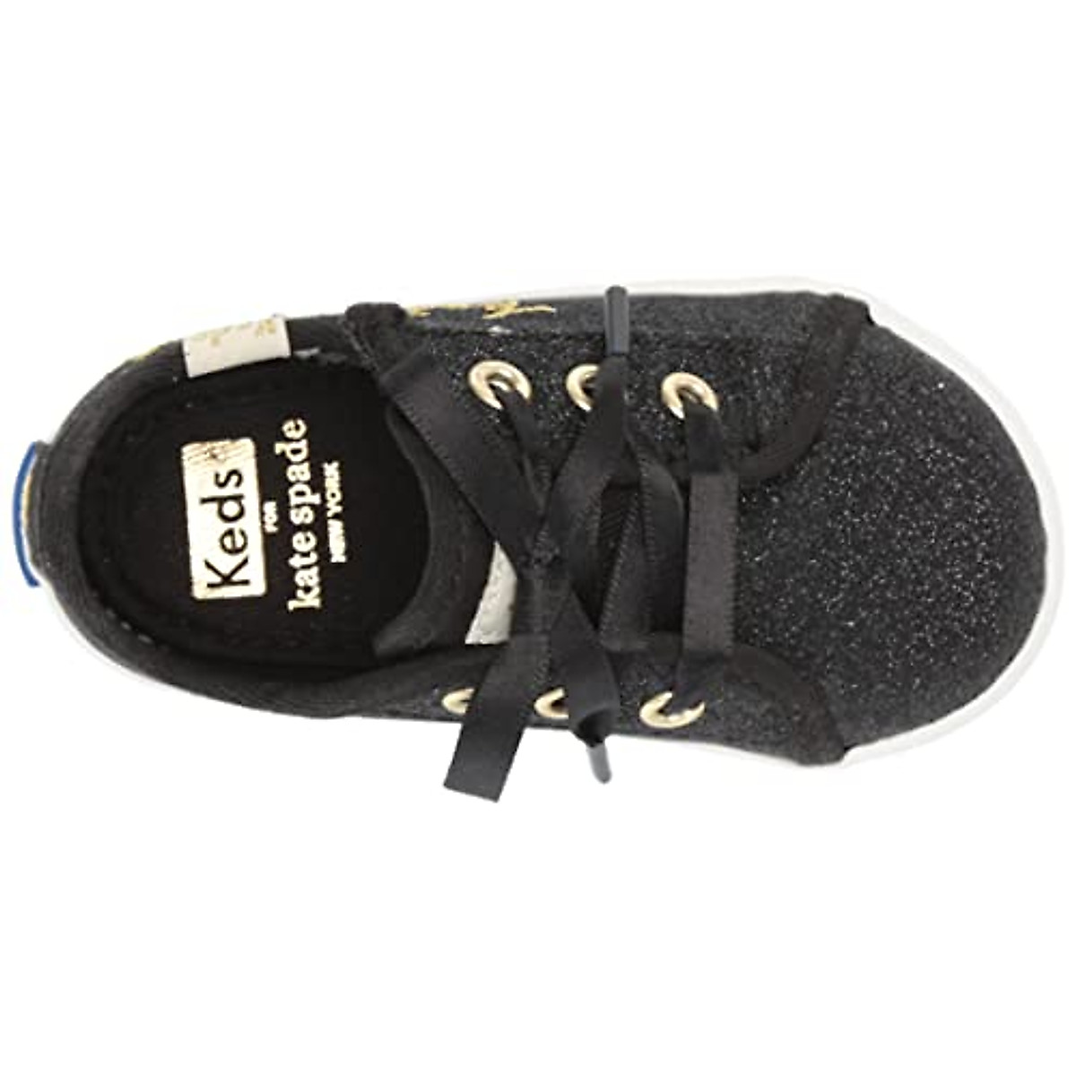 Keds Baby Kickstart Crib Sneaker, Black, 3 US Unisex Infant