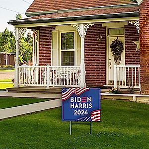 Biden Harris 2024 Yard Sign - 16x12 Coroplast Double Sided Biden for President Yard Sign - Joe Biden Lawn Sign - Biden Harris Sign for Yard, Window