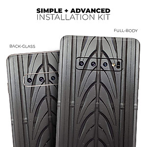 DesignSkinz Shiny Black Tire Tread Protective Vinyl Decal Wrap Skin Cover Compatible with The Samsung Galaxy S20 (Screen Trim & Back Glass Skin)
