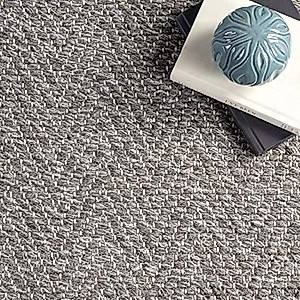 nuLOOM Ashton Simple Wool Tassel Area Rug, 3' x 5', Grey