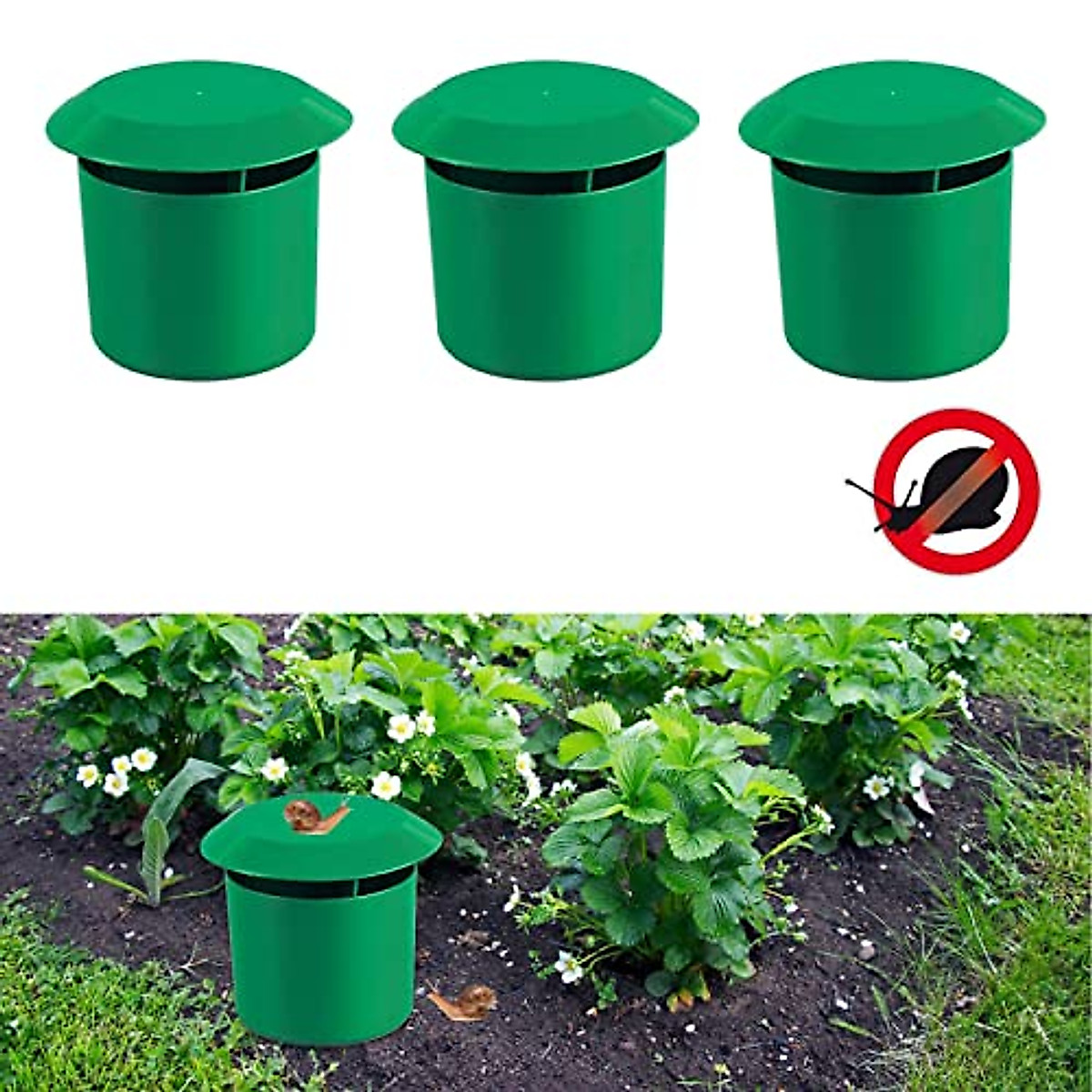 Snail Trap,Snail Cages Snail Trap with Roof - Snail Catch Box Durable and Reusable Slugs Trap Plant, Useful Garden Tools Aquarium Fish Tank Accessories