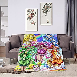 G.Litter for.ce Flannel Fleece Anime Blankets Ultra-Soft Warm Fuzzy Lightweight Throw Blankets All Season for Couch and Bed Blankets 50''x40'', Black