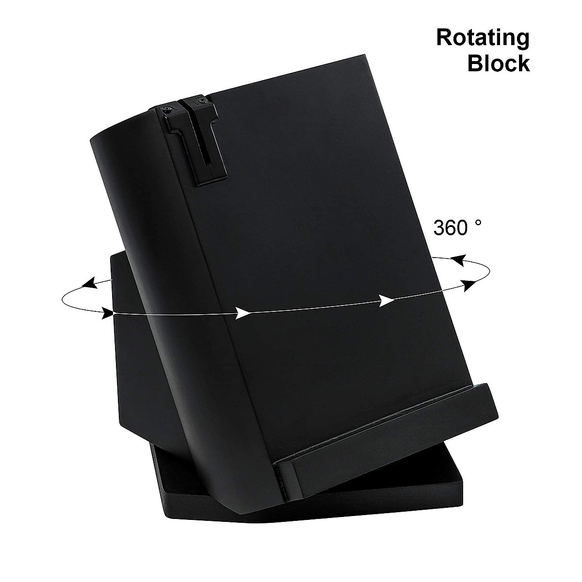 Karcu Kitchen Knife Set, German Steel Sharpener High Carbon Stainless Steel Knife Block Set