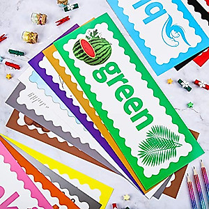 14 Pieces Colors Bulletin Board with 40 Pieces Adhesive Dots for Toddler and Kids Learning Colors