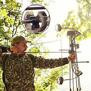 SOPOGER Archery Arrow Rest Capture Whisker Brush Biscuit Arrow Rest for Compound Bow/Recurve Bow Hunting Target Shooting Left and Right Hand (Black)