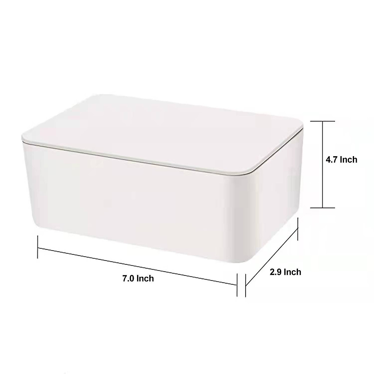 Baby Wipe Dispenser Holder, Baby Wipes Case, Baby Wipe Holder Keeps Diaper Wipes Fresh, Easy Open & Close Wipe Container (White)