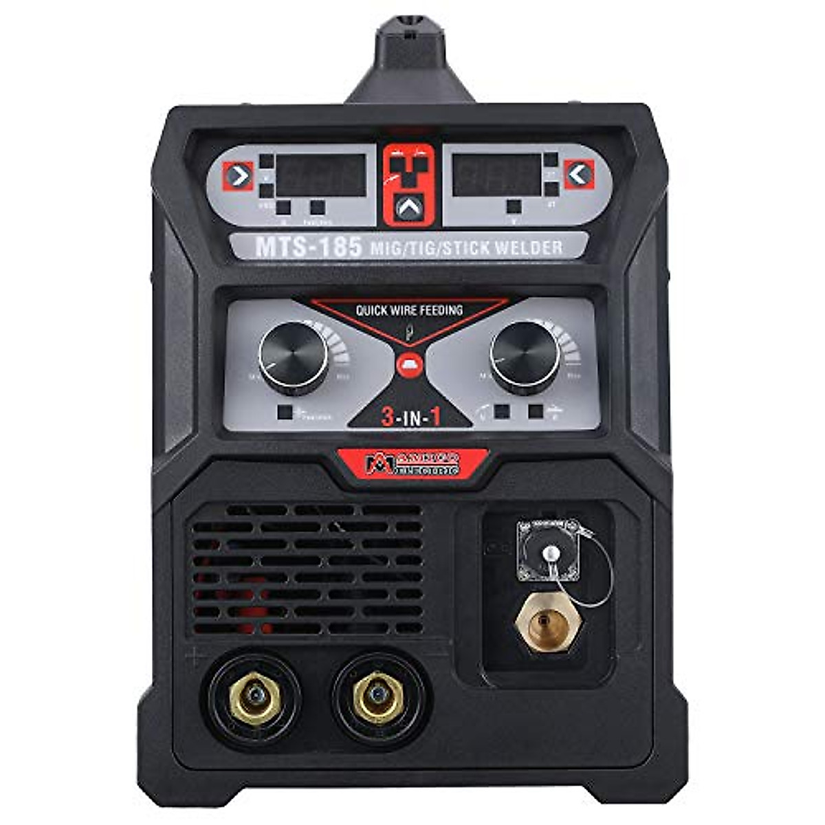 AMICO MTS-185, 185 Amp MIG/MAG/Lift-TIG/Stick Arc DC Welder, 3-in-1 Multifunction, Spool Gun Weld Aluminum-SPG15180